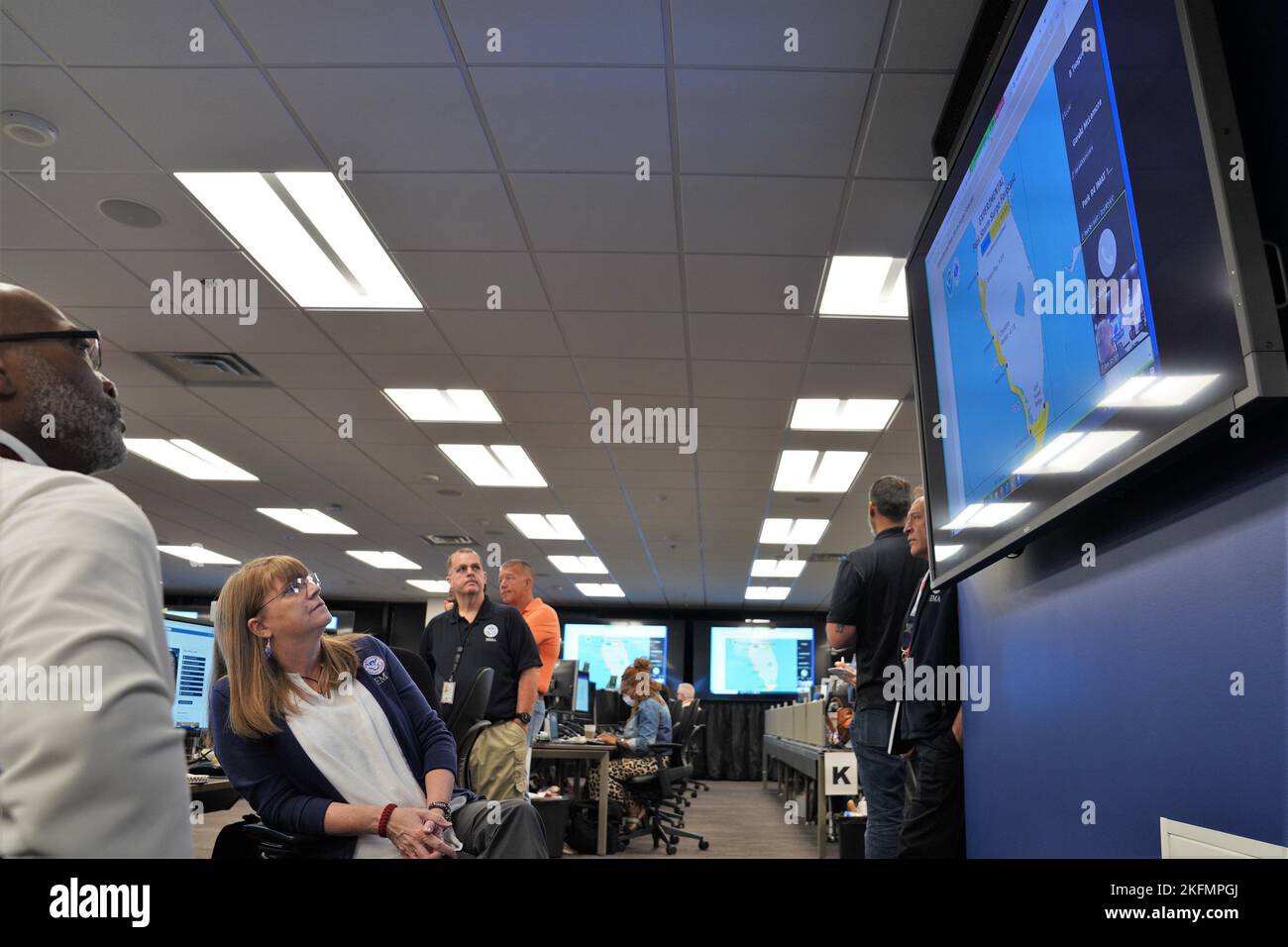 Atlanta, GA, Sept. 27, 2022--The FEMA Region 4 Regional Response Coordination Center is ...