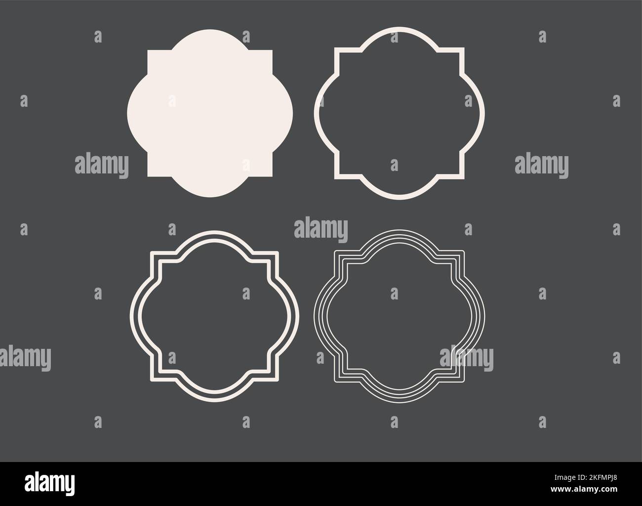 Wedding frame. Mailbox Monogram Basic Shape, Monogram Frame Empty frame ...