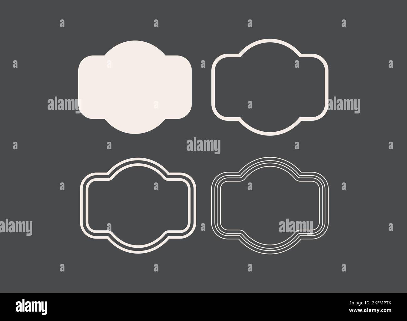 Wedding frame. Mailbox Monogram Basic Shape, Monogram Frame Empty frame ...