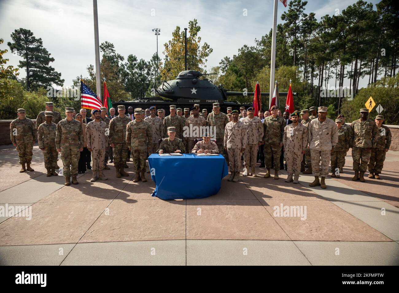 The U.S. Army Central command team and staff pose for a group photo ...