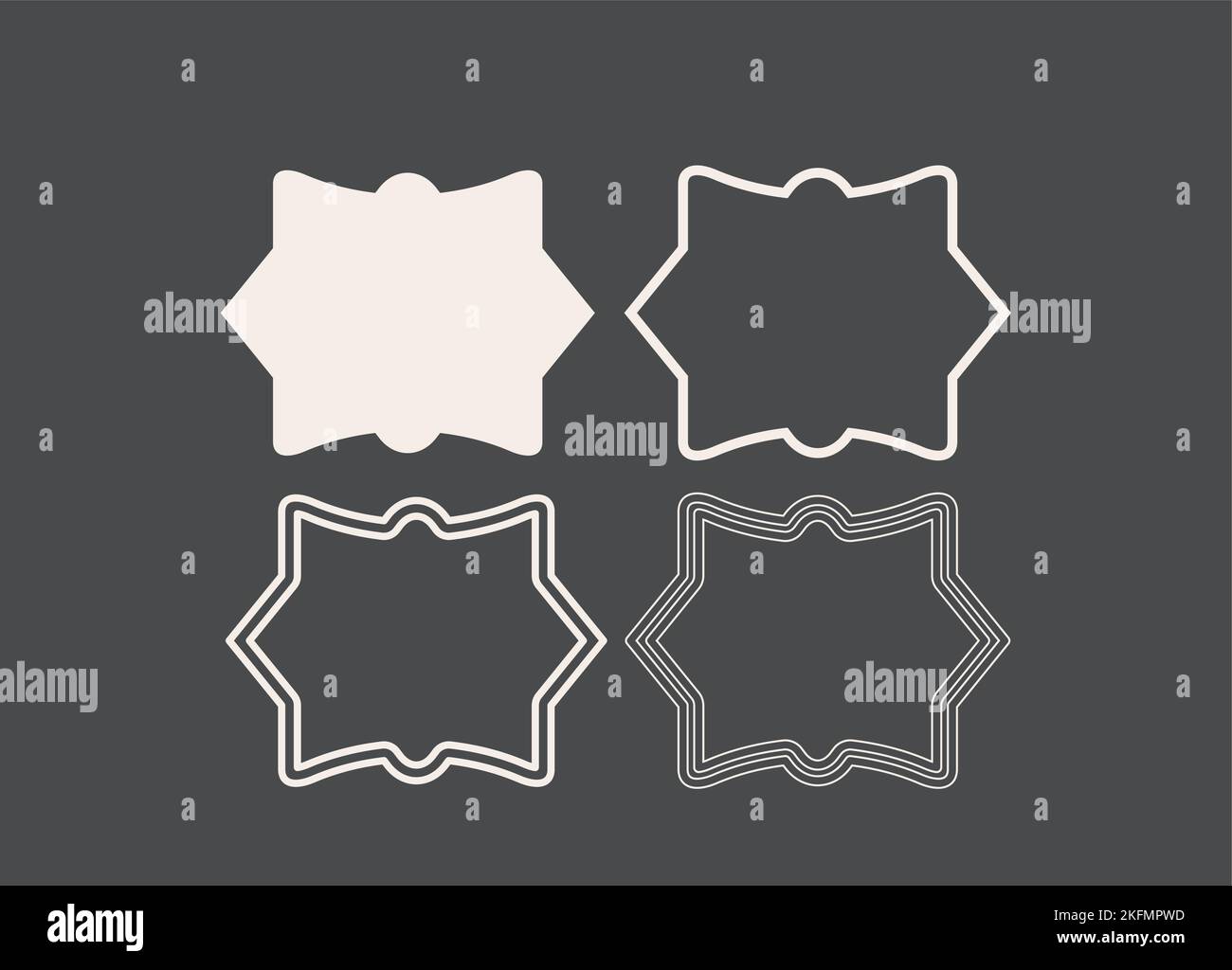 Wedding frame. Mailbox Monogram Basic Shape, Monogram Frame Empty frame ...