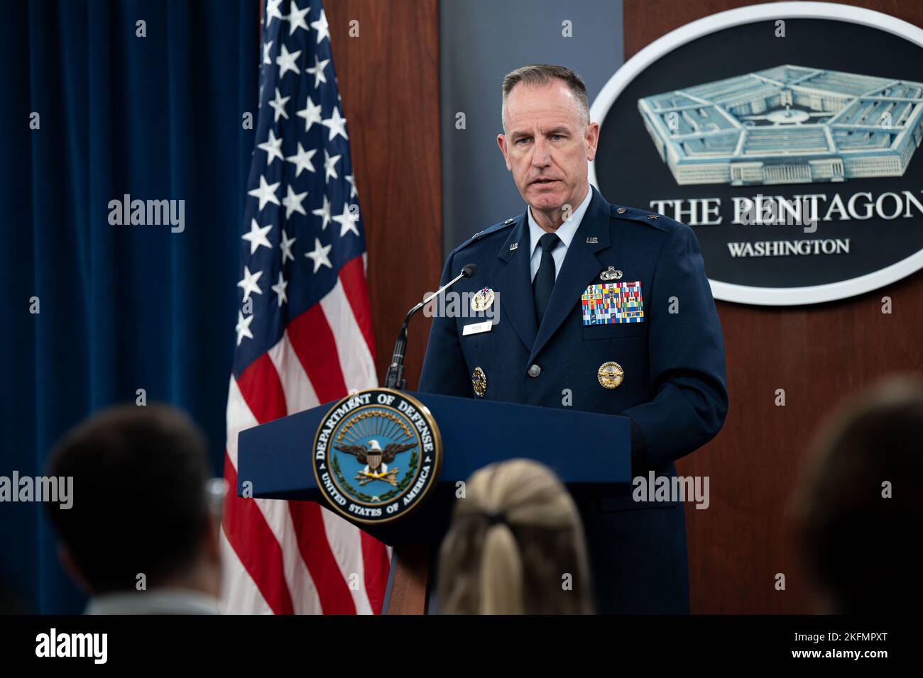 Pentagon Press Secretary Air Force Brig. Gen. Pat Ryder conducts a ...
