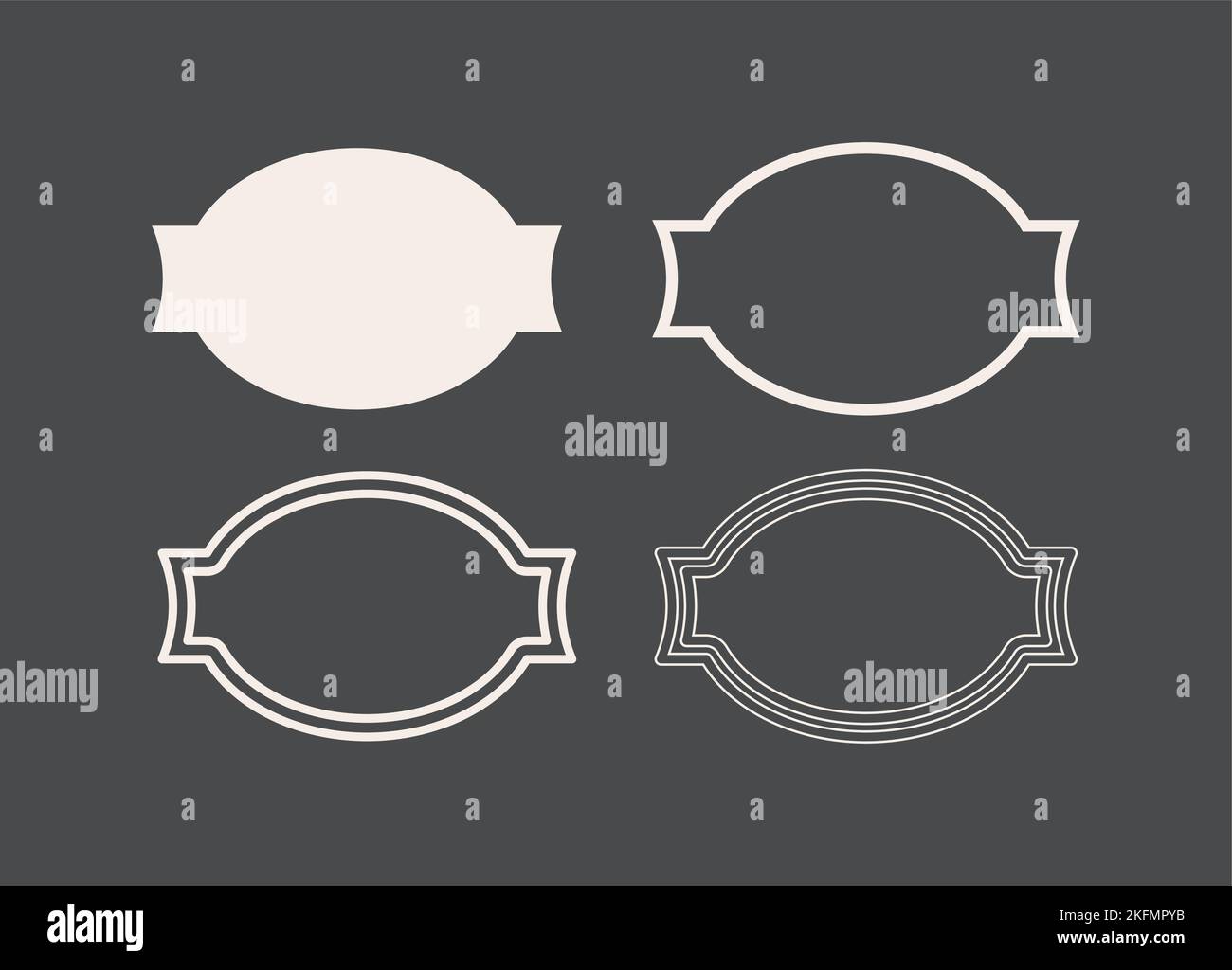 Wedding frame. Mailbox Monogram Basic Shape, Monogram Frame Empty frame ...