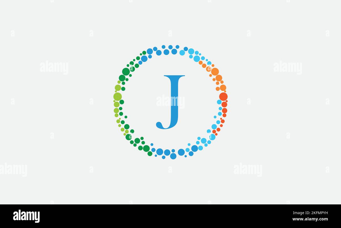 Dot circle logo and dot circle nutrition monogram vector design with ...