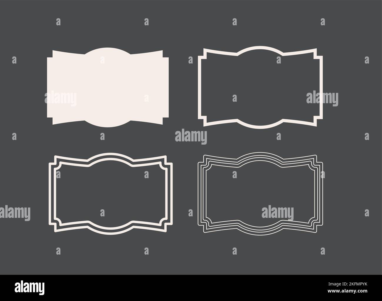 Wedding frame. Mailbox Monogram Basic Shape, Monogram Frame Empty frame ...