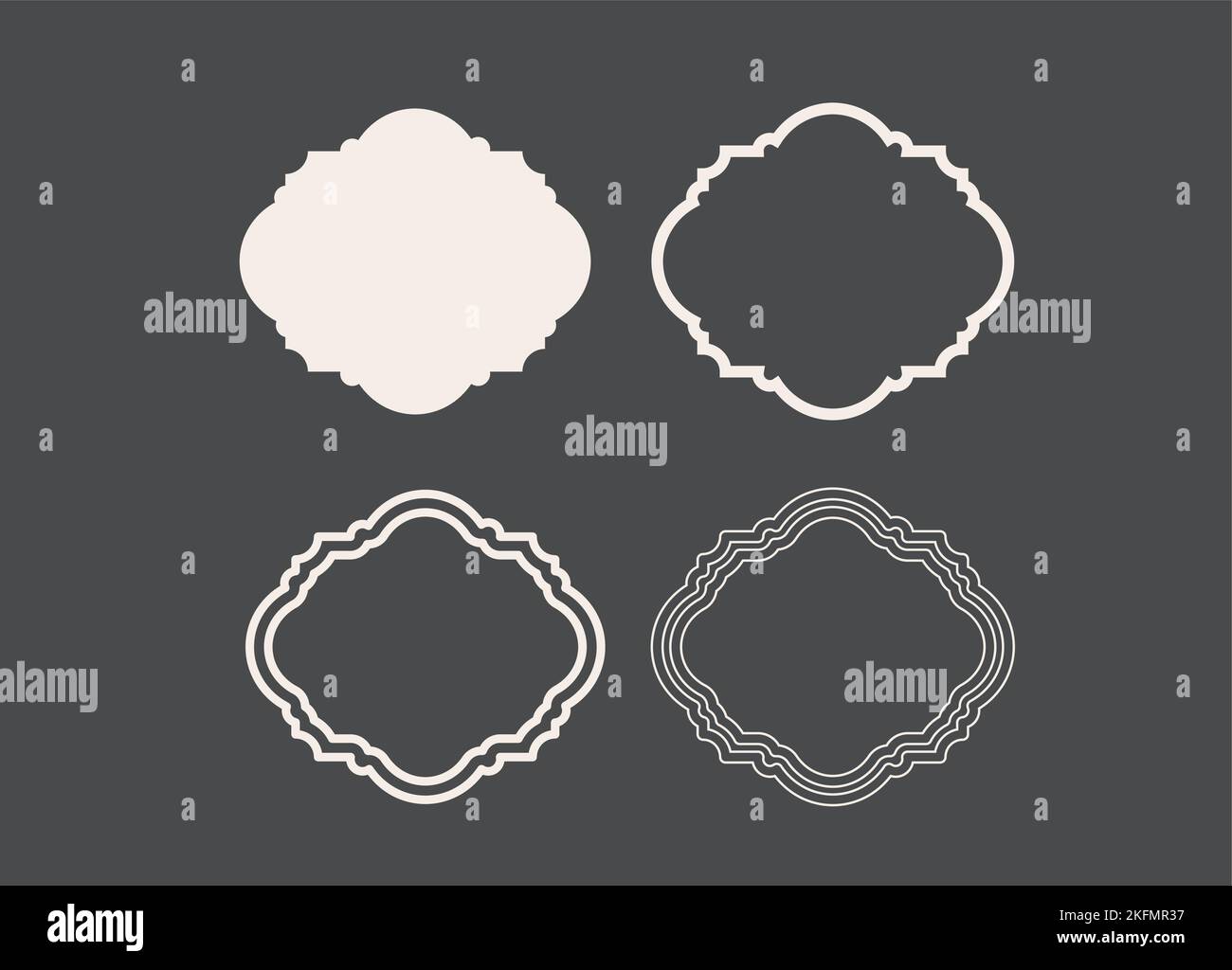 Wedding frame. Mailbox Monogram Basic Shape, Monogram Frame Empty frame ...