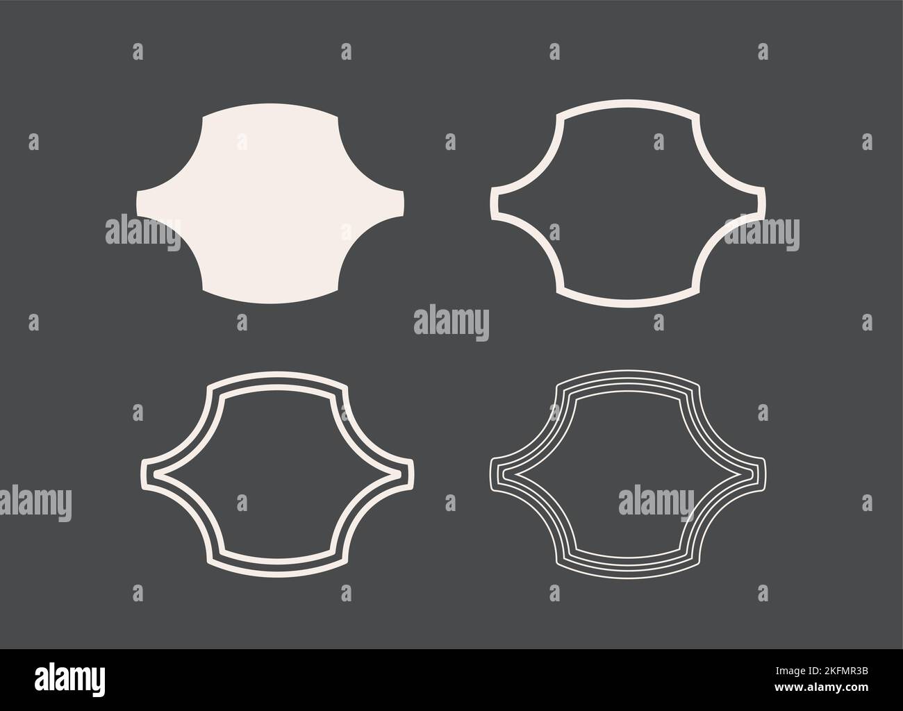 Wedding frame. Mailbox Monogram Basic Shape, Monogram Frame Empty frame ...