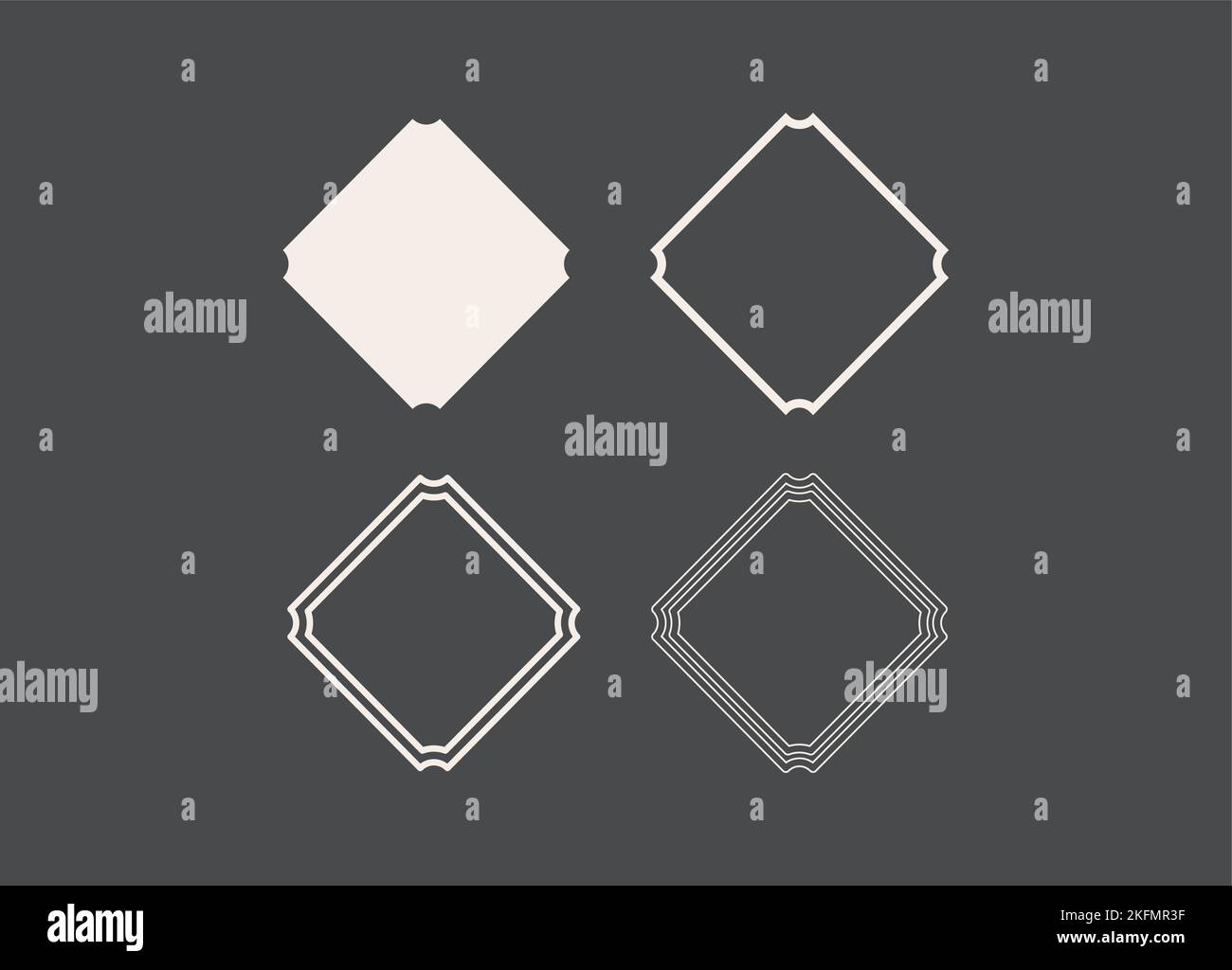 Wedding frame. Mailbox Monogram Basic Shape, Monogram Frame Empty frame ...