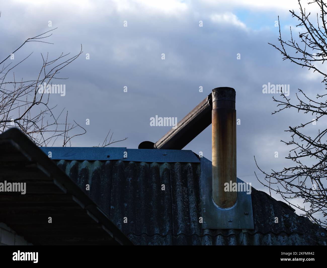 Metal chimney on building rooftop hi-res stock photography and images ...