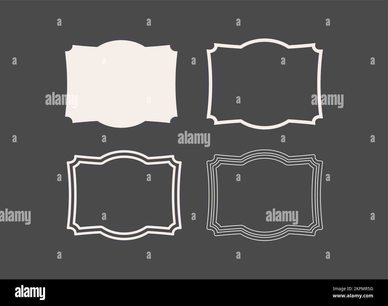 Wedding frame. Mailbox Monogram Basic Shape, Monogram Frame Empty frame ...