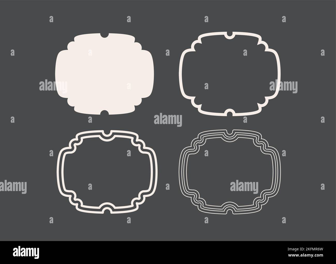 Wedding frame. Mailbox Monogram Basic Shape, Monogram Frame Empty frame ...