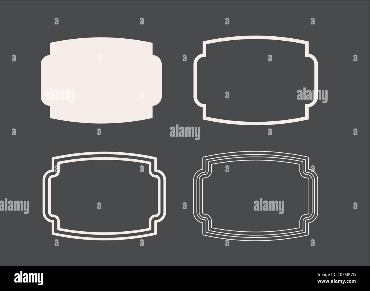 Wedding frame. Mailbox Monogram Basic Shape, Monogram Frame Empty frame ...