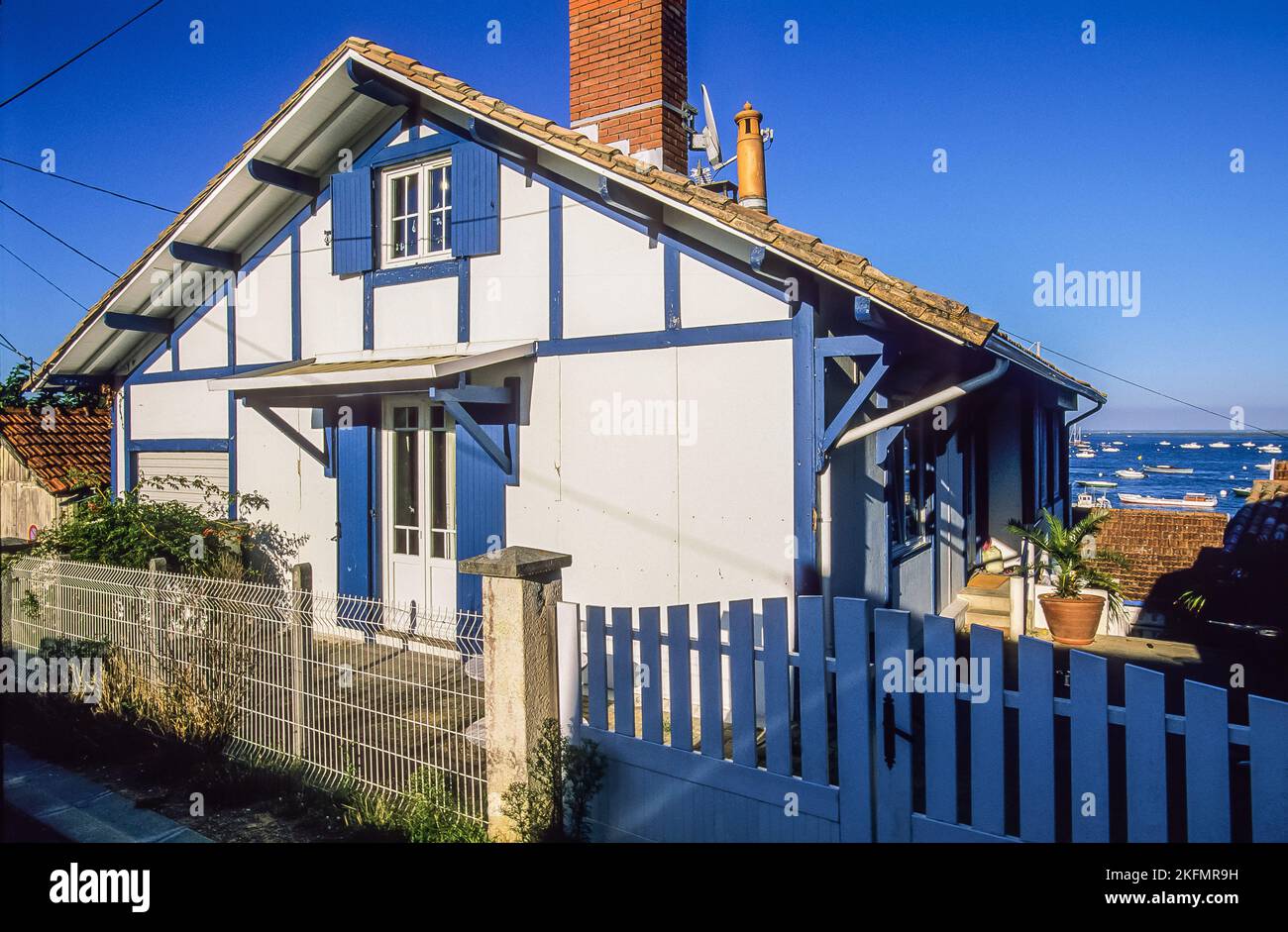 France. Aquitaine. Gironde (33). Bassin d'Arcachon. The wooden houses ...