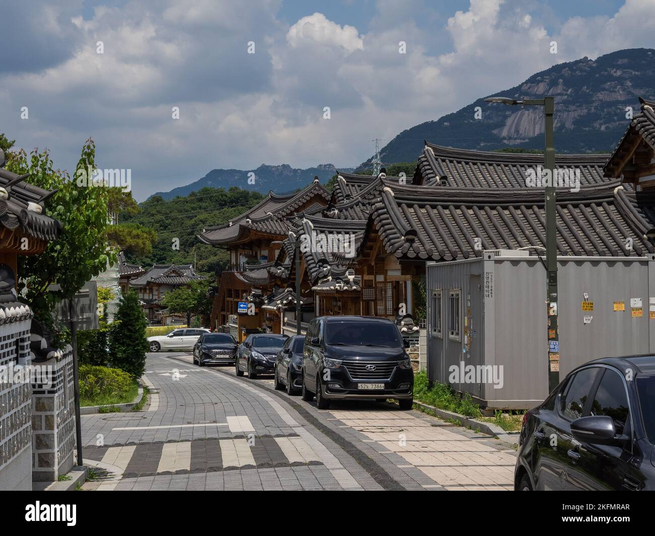 The street view of Eunpyeong Hanok Village in South Korea Stock Photo ...
