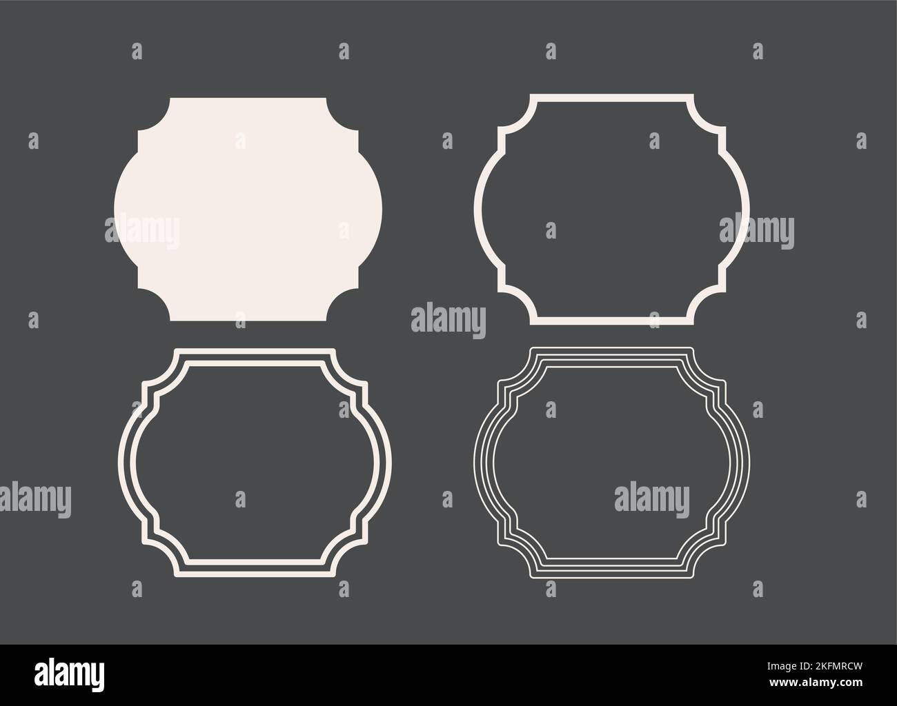 Wedding frame. Mailbox Monogram Basic Shape, Monogram Frame Empty frame ...