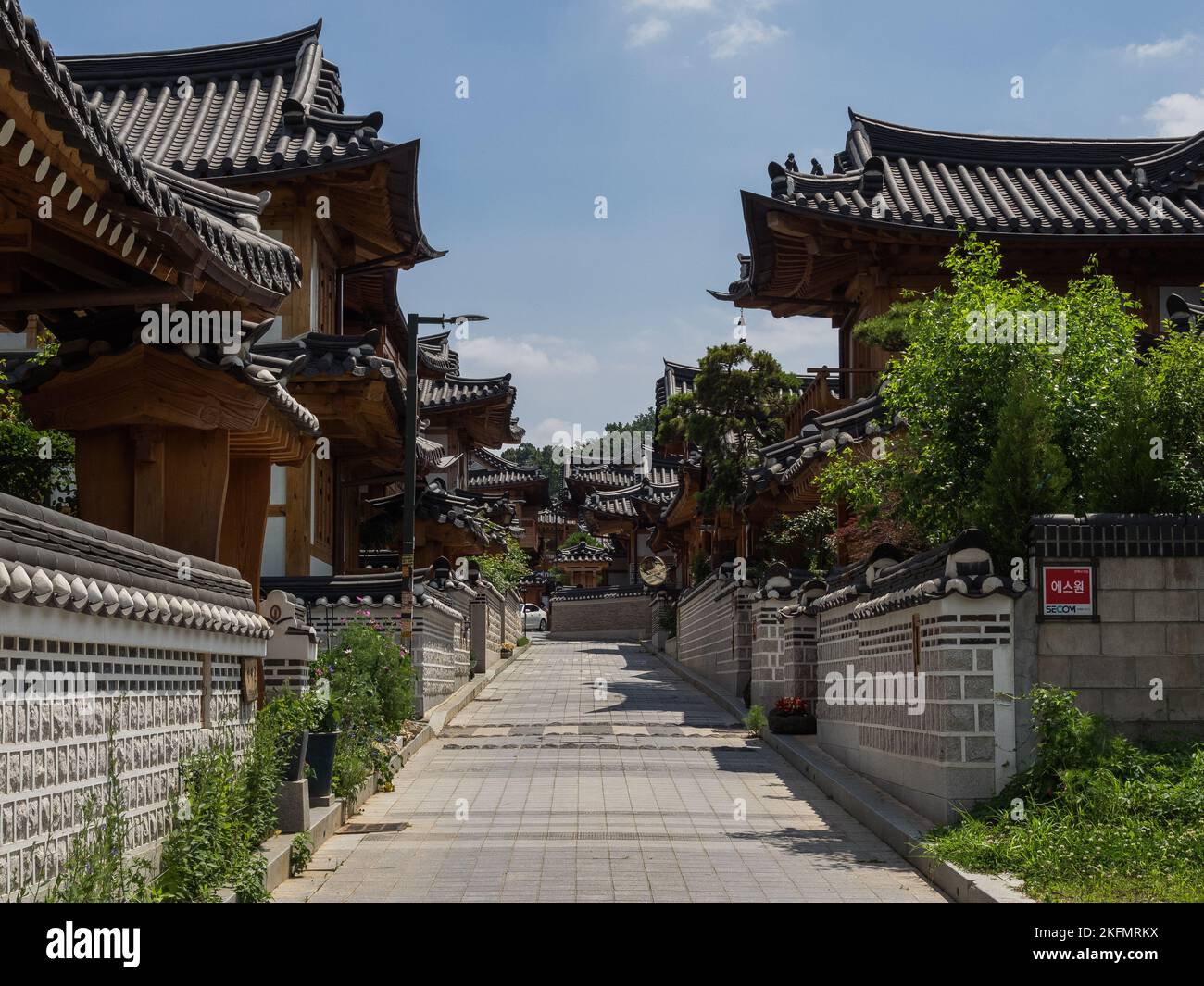 The street view of Eunpyeong Hanok Village in South Korea Stock Photo ...