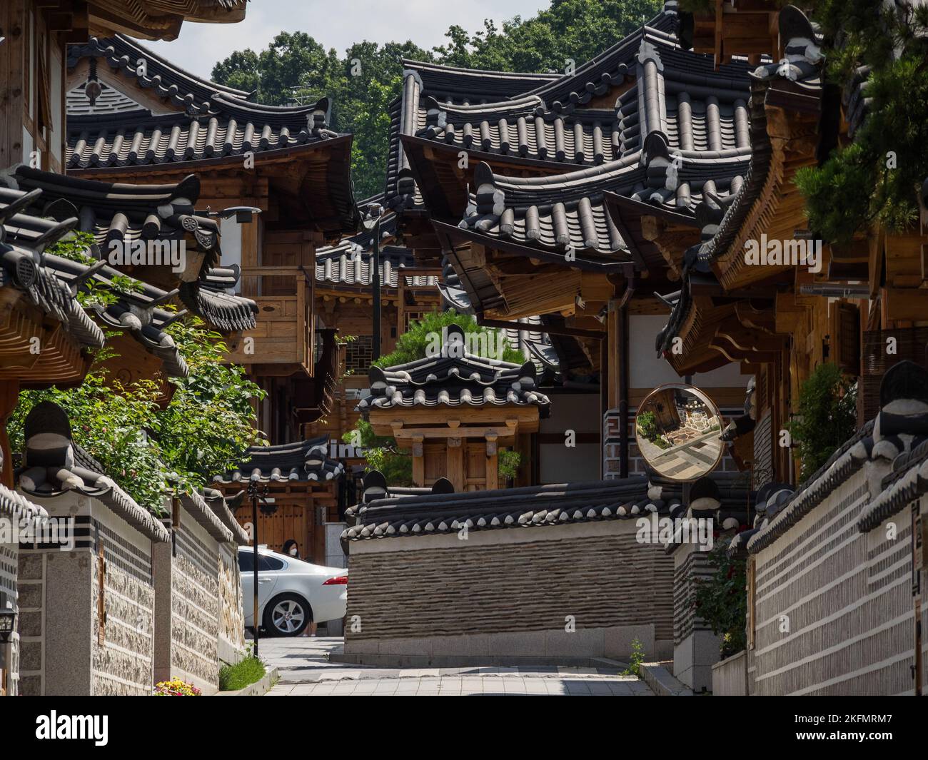 The street view of Eunpyeong Hanok Village in South Korea Stock Photo ...