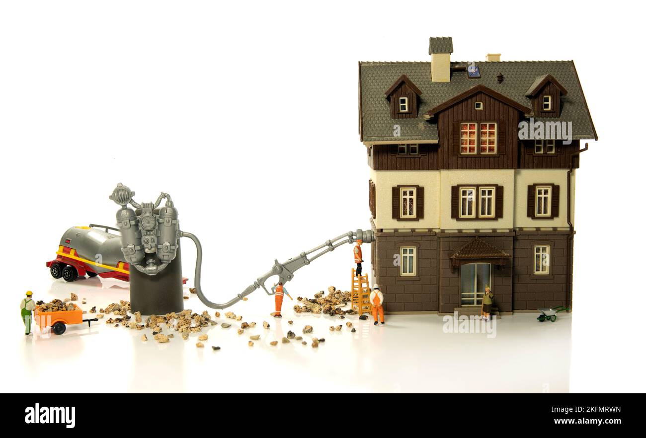 Wall insulation facade Cut Out Stock Images & Pictures - Alamy