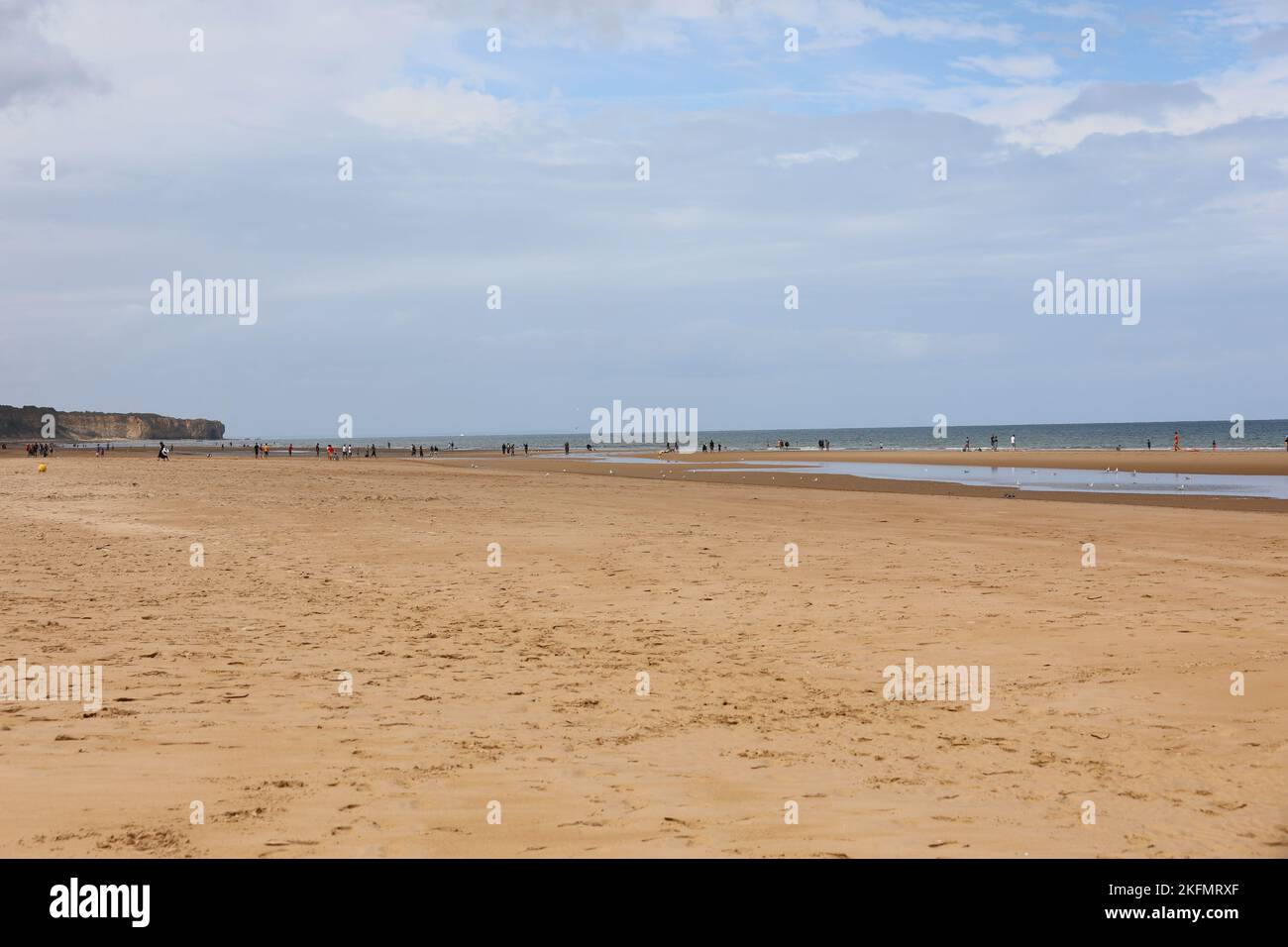 beach and sea of the place where the Normandy landings took place in ...