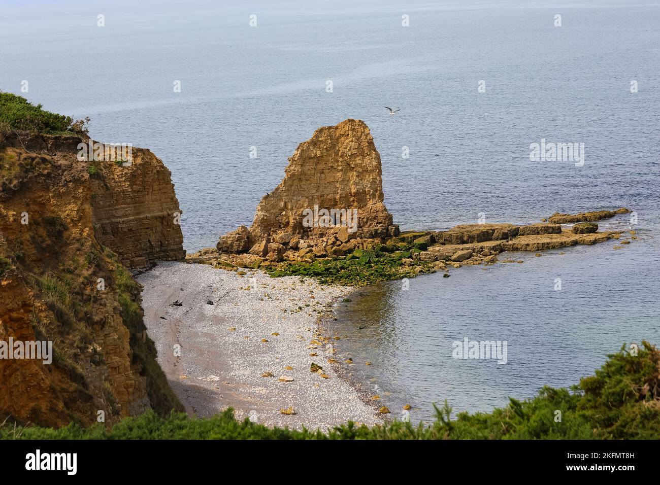rock collapsed due to erosion due to wave motion by the sea Stock Photo ...