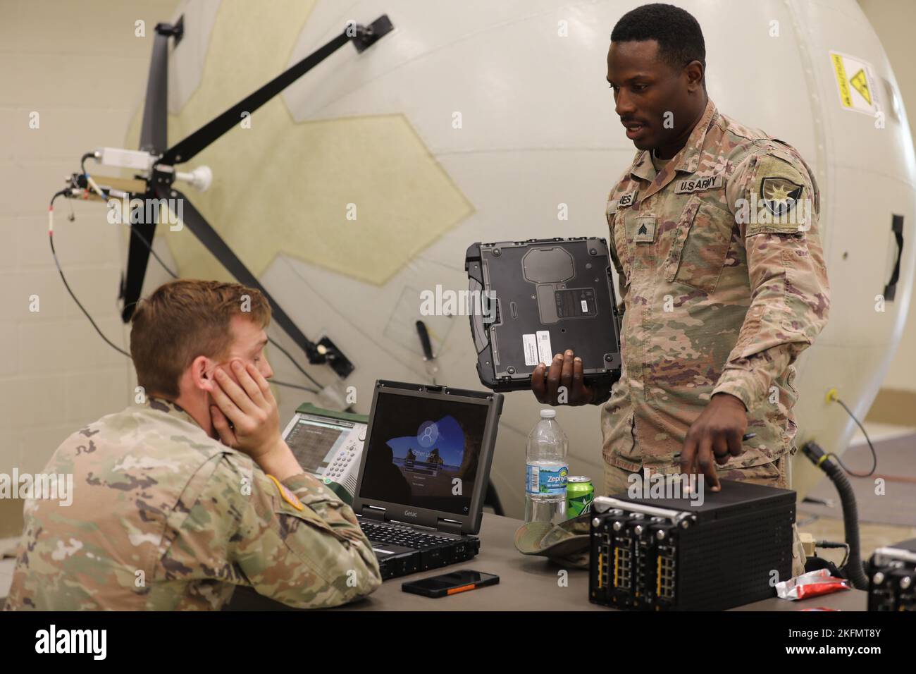 Sgt. Kasey Jones and Spc. Jeremiah White, soldiers from the Florida ...