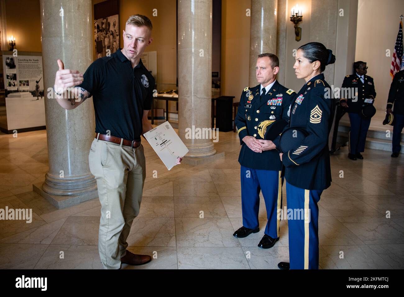 U.S. Army Col. Shannon-Mikal Lucas (center), deputy provost marshal ...