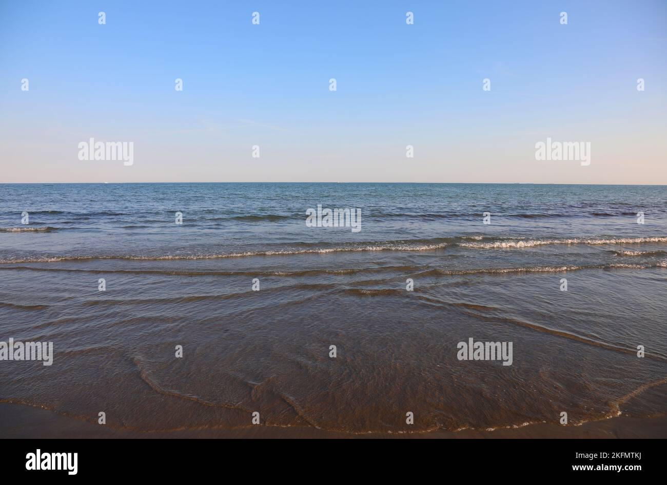 simple background of the sea by the beach with no people and no boats ...
