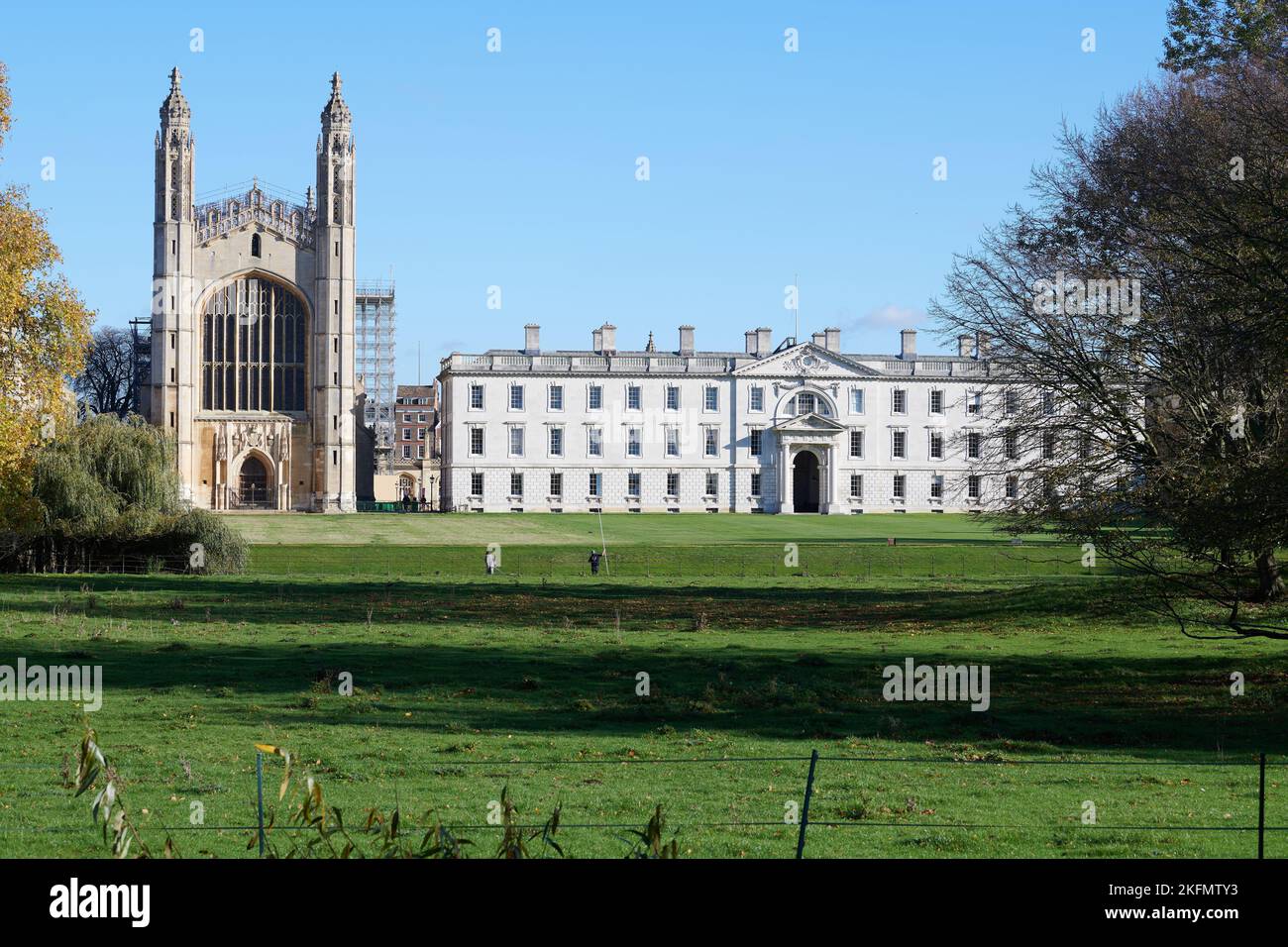 The chapel and the Gibbs building at King's college, University of ...