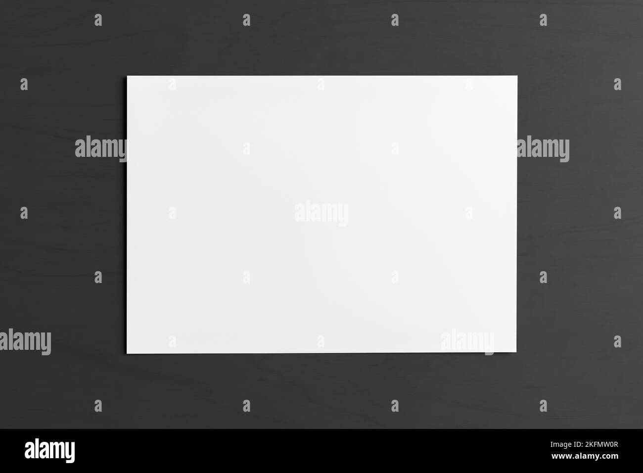 Blank sheet of paper mock up on the black background Stock Photo - Alamy