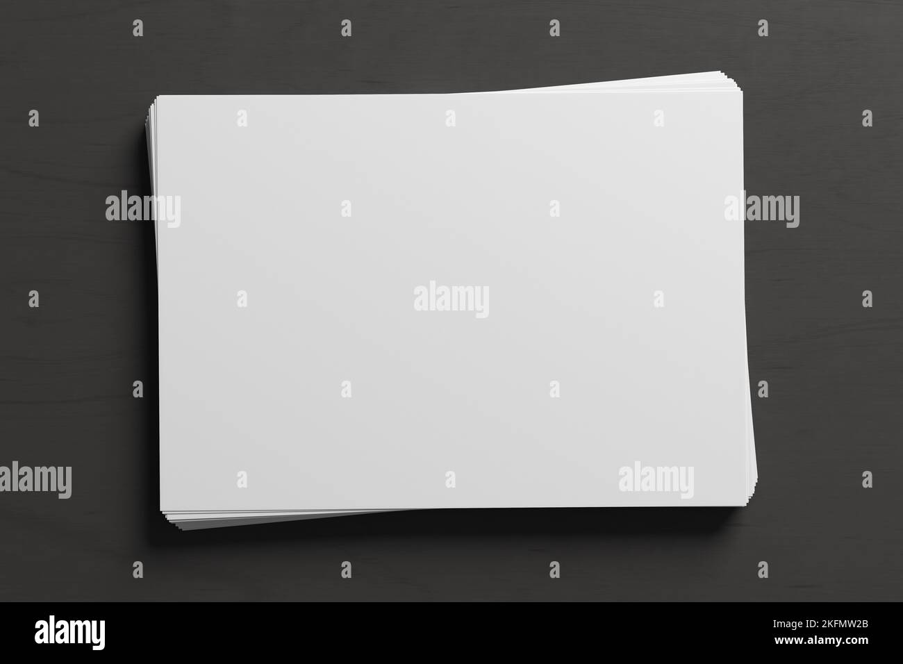 Stack of paper mockup on the black background Stock Photo - Alamy