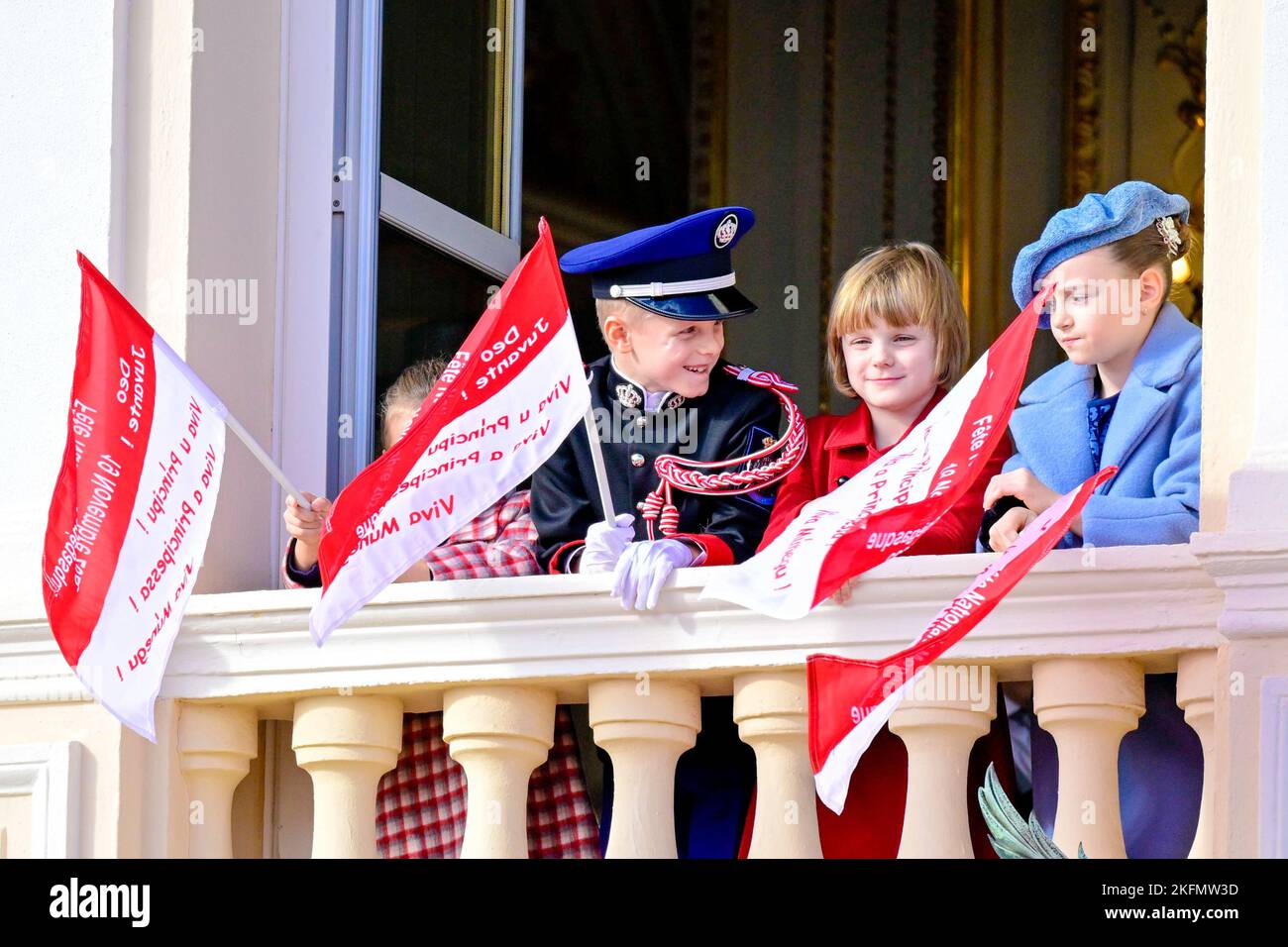Monaco. 19th Nov, 2022. Prince Jacques, Princess Gabriella of Monaco ...