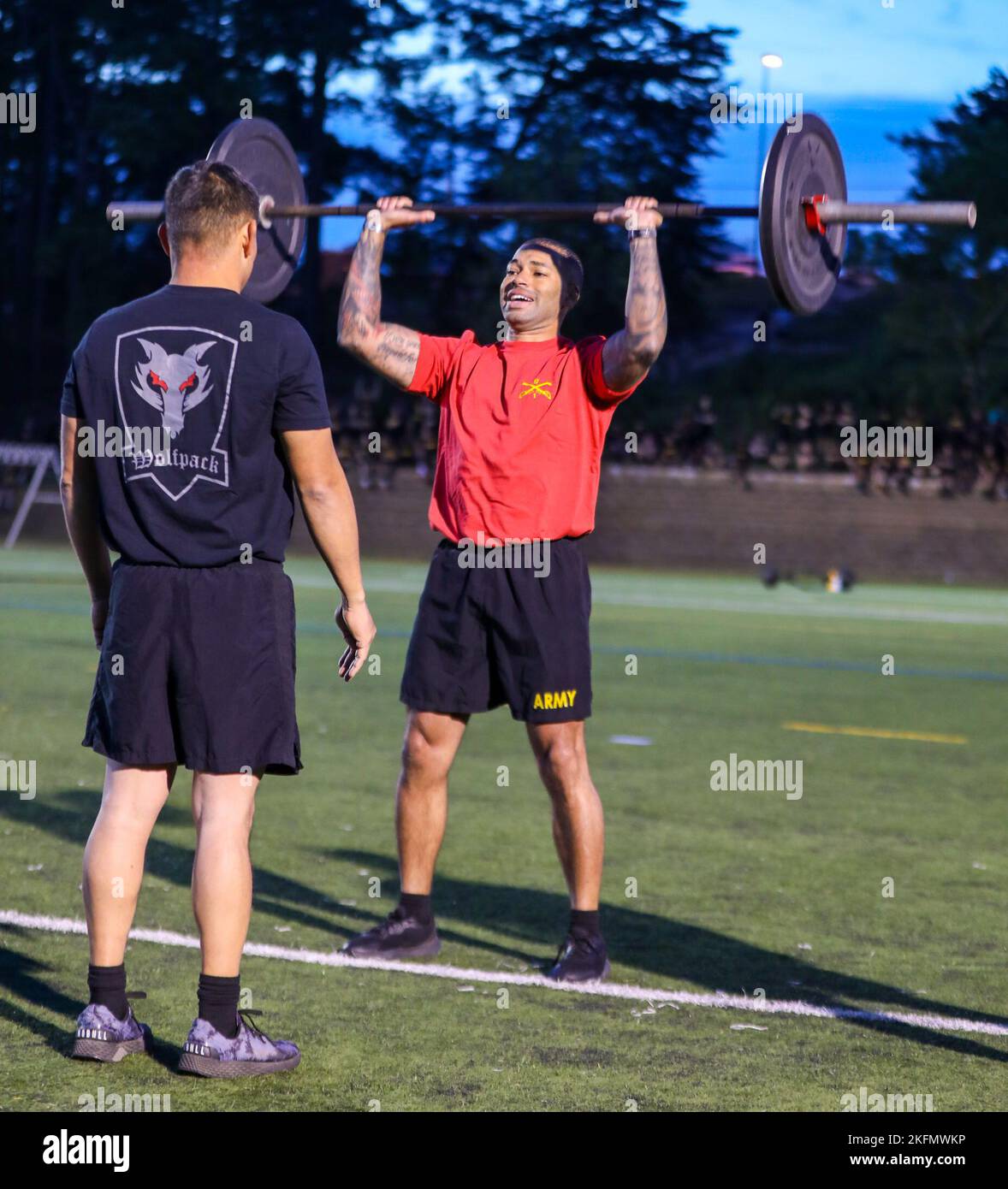 Paratroopers of the 82nd Airborne Division conduct a mystery PT event ...