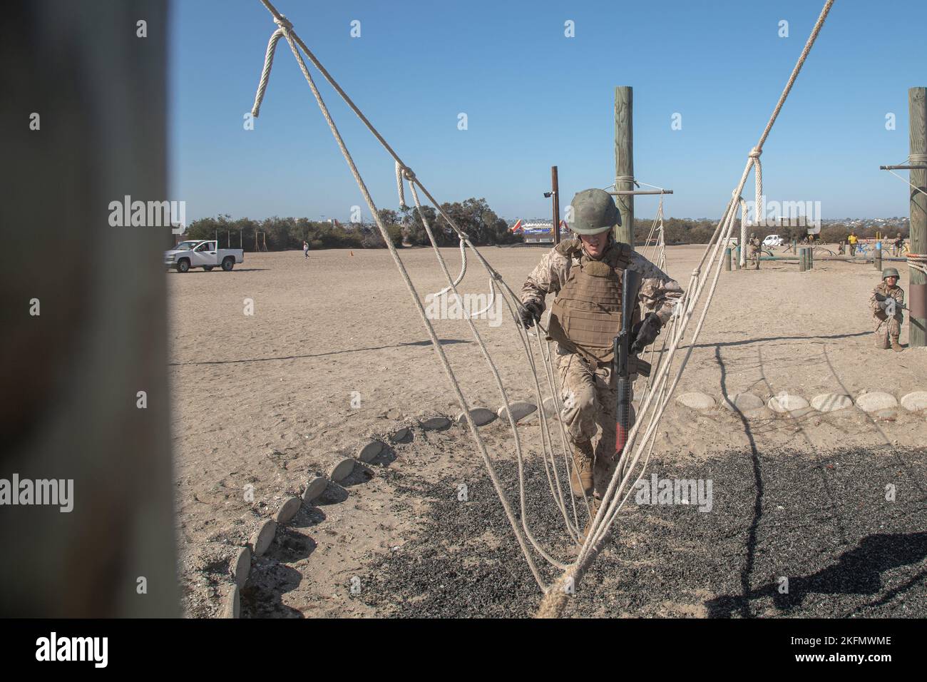 U.S. Marine Corps Recruit Hunter Johnson, a recruit with Hotel Company ...