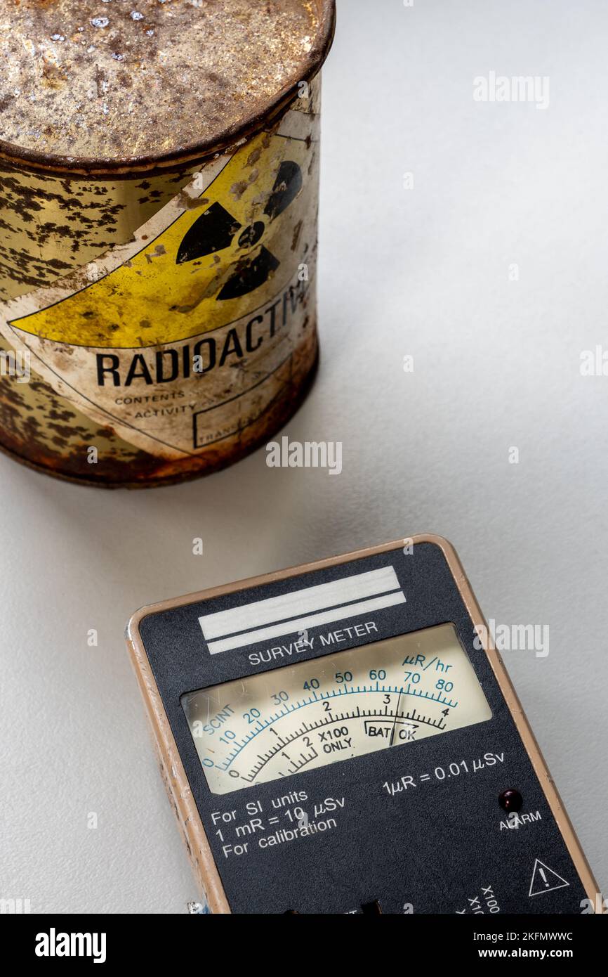 Hand-held radiation survey instrument detecting radioactive material in ...