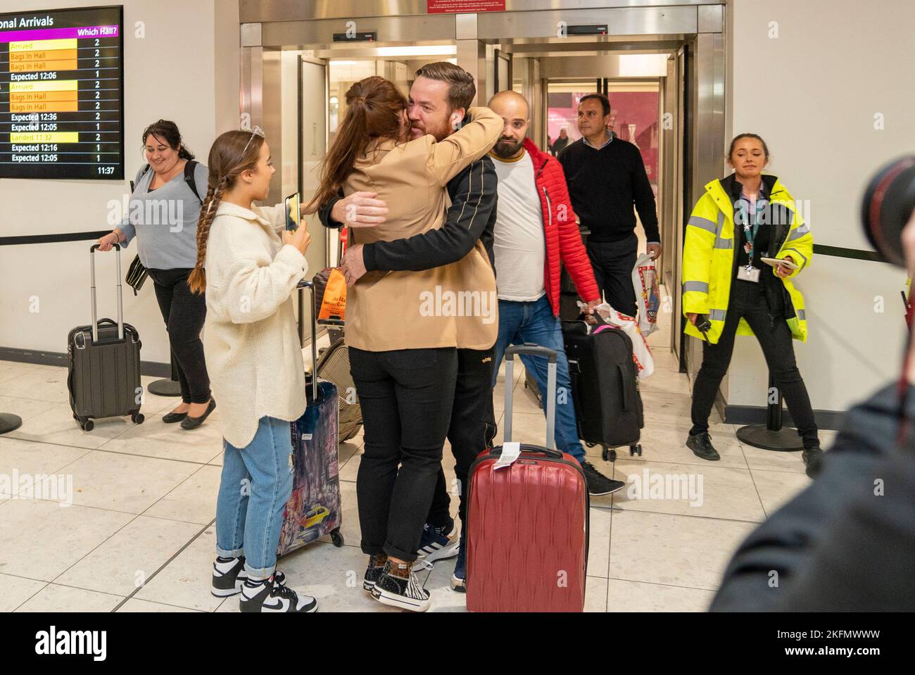Scottish construction engineer Brian Glendinning with his wife and ...