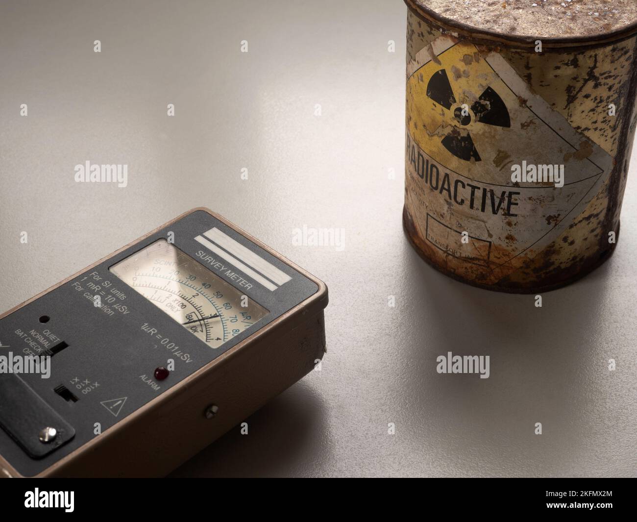 Hand-held radiation survey instrument detecting radioactive material in ...