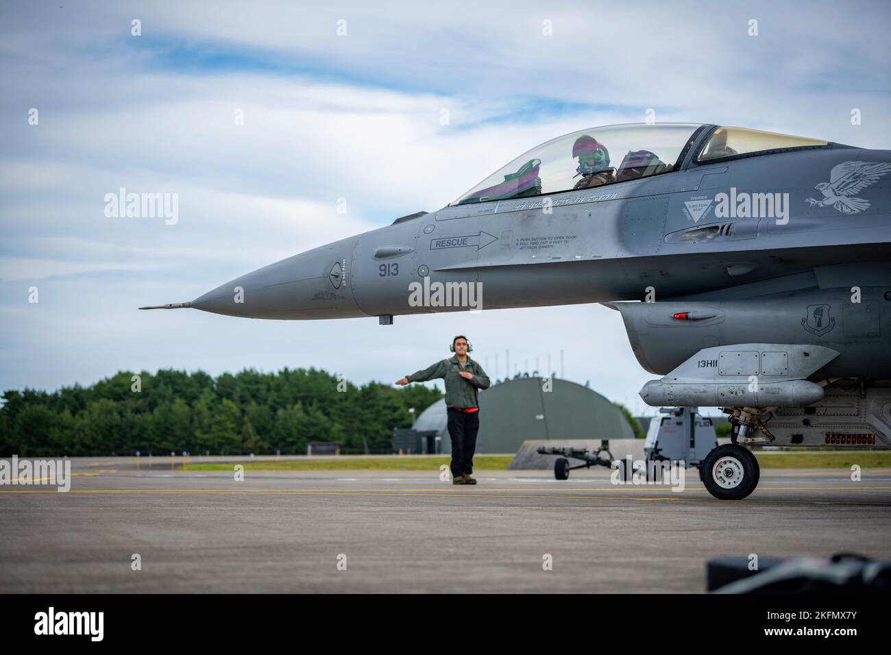 U.S. Air Force Lt. Col. Jordan Kahn, 13th Fighter Squadron commander ...