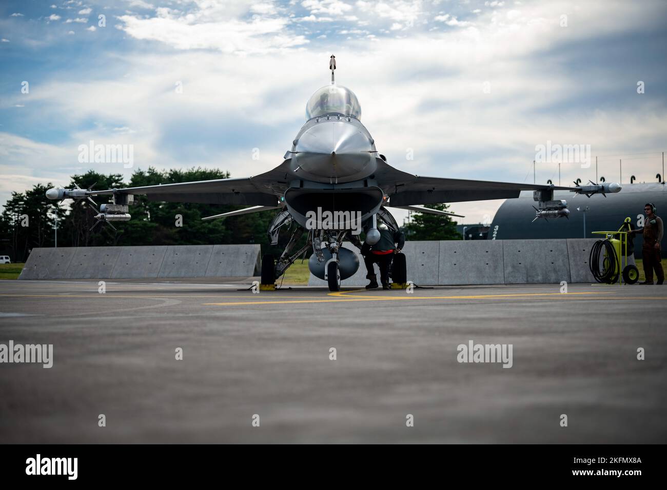 A U.S. Air Force F-16 Fighting Falcon assigned to the 13th Fighter ...