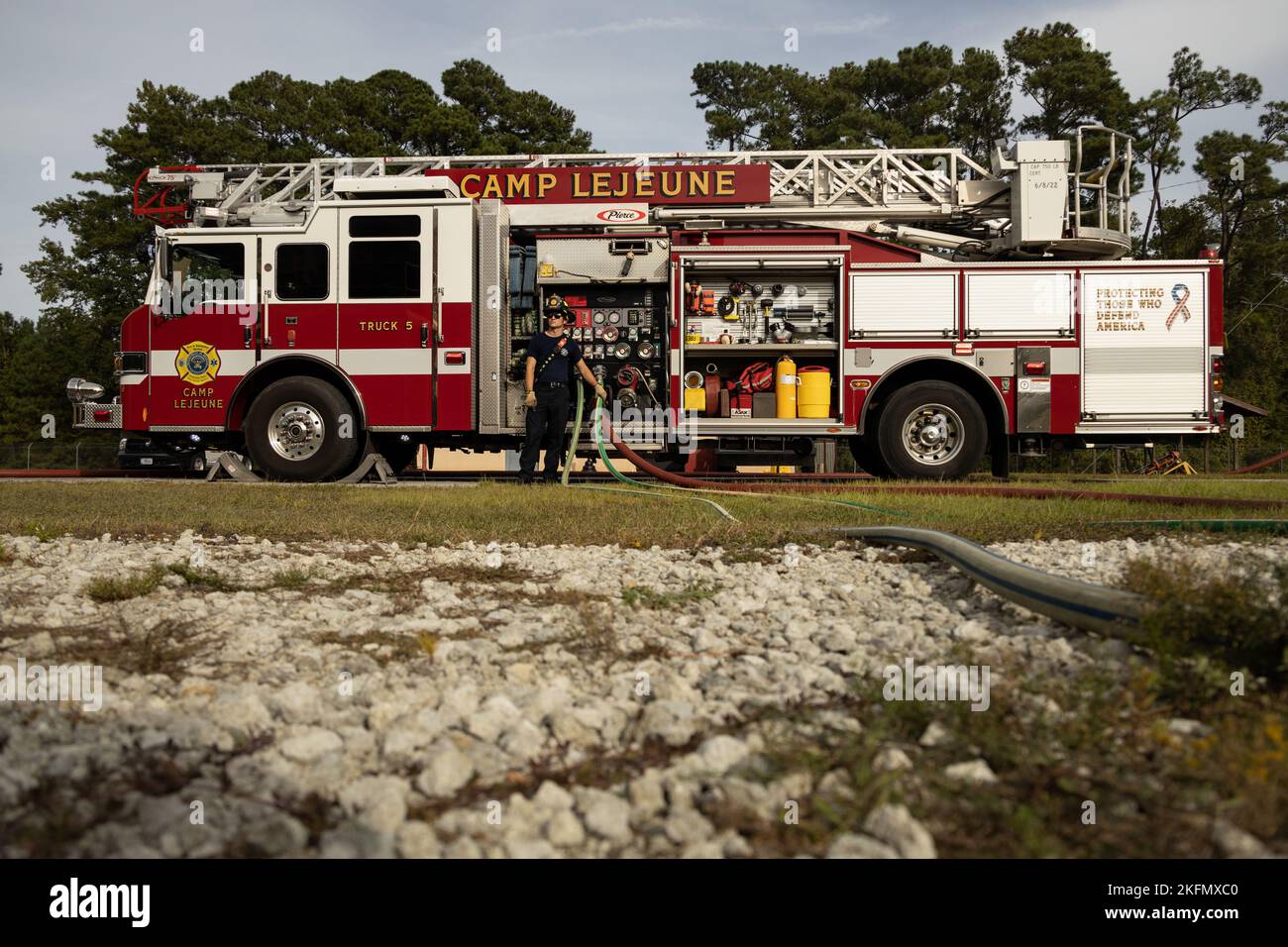 Lt. Kevin McElroy, a firefighter with Camp Lejeune Fire and Emergency ...