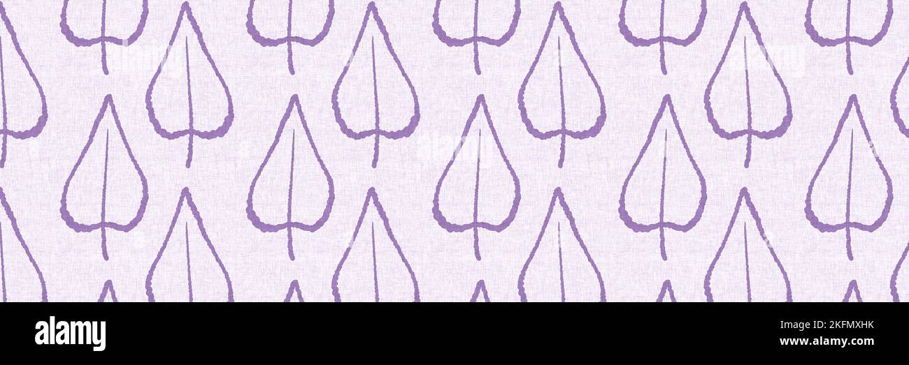 Gender neutral foliage leaf seamless raster border. Simple whimsical 2 ...