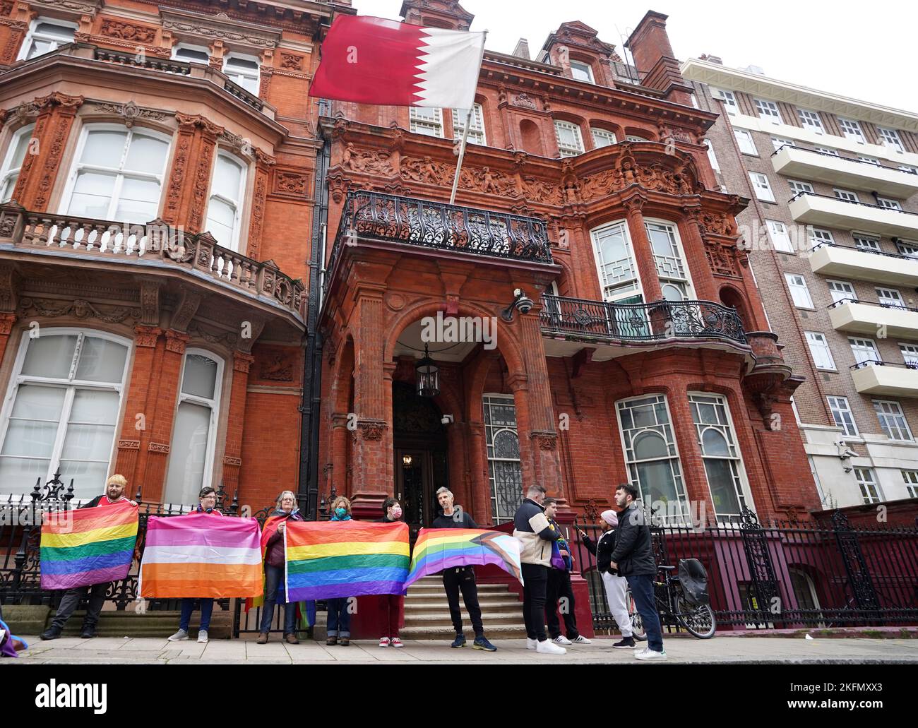 People Taking Part In A Protest Against The Qatar Fifa World Cup 2022