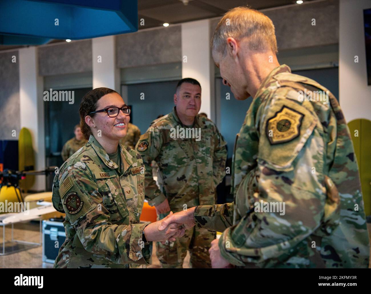 U.S. Air Force Senior Airman Rebecca Kamau, 86th Medical Group public health technician ...