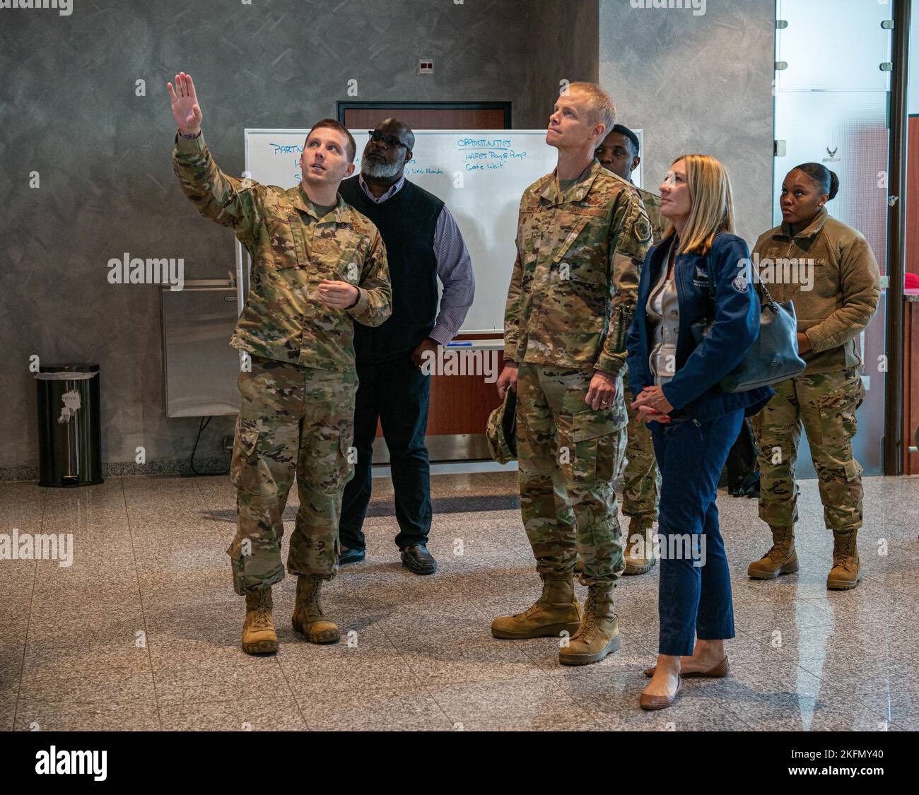 U.S. Air Force Maj. Gen. Derek France, Third Air Force commander, and ...