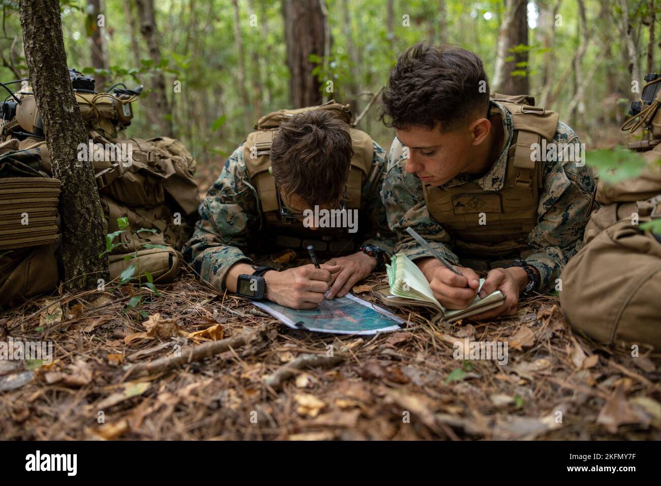 U.S. Marine Corps Lance Cpl. Preston Nave and Lance Cpl. Matthew Miele ...