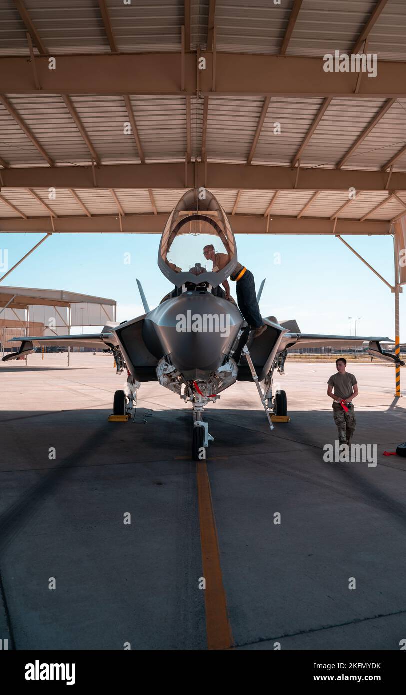 U.S. Air Force crew chiefs from the 61st Aircraft Maintenance Unit ...