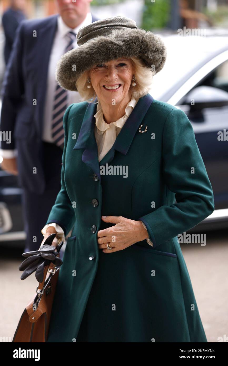 The Queen Consort smiles as she arrives at Ascot's November racing ...