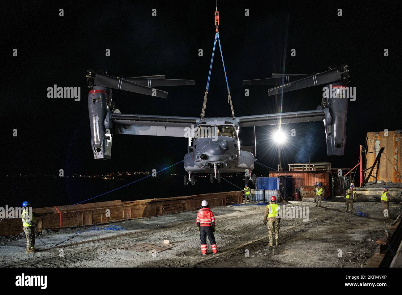A U.S. Air Force CV-22B Osprey, assigned to the 352nd Special ...