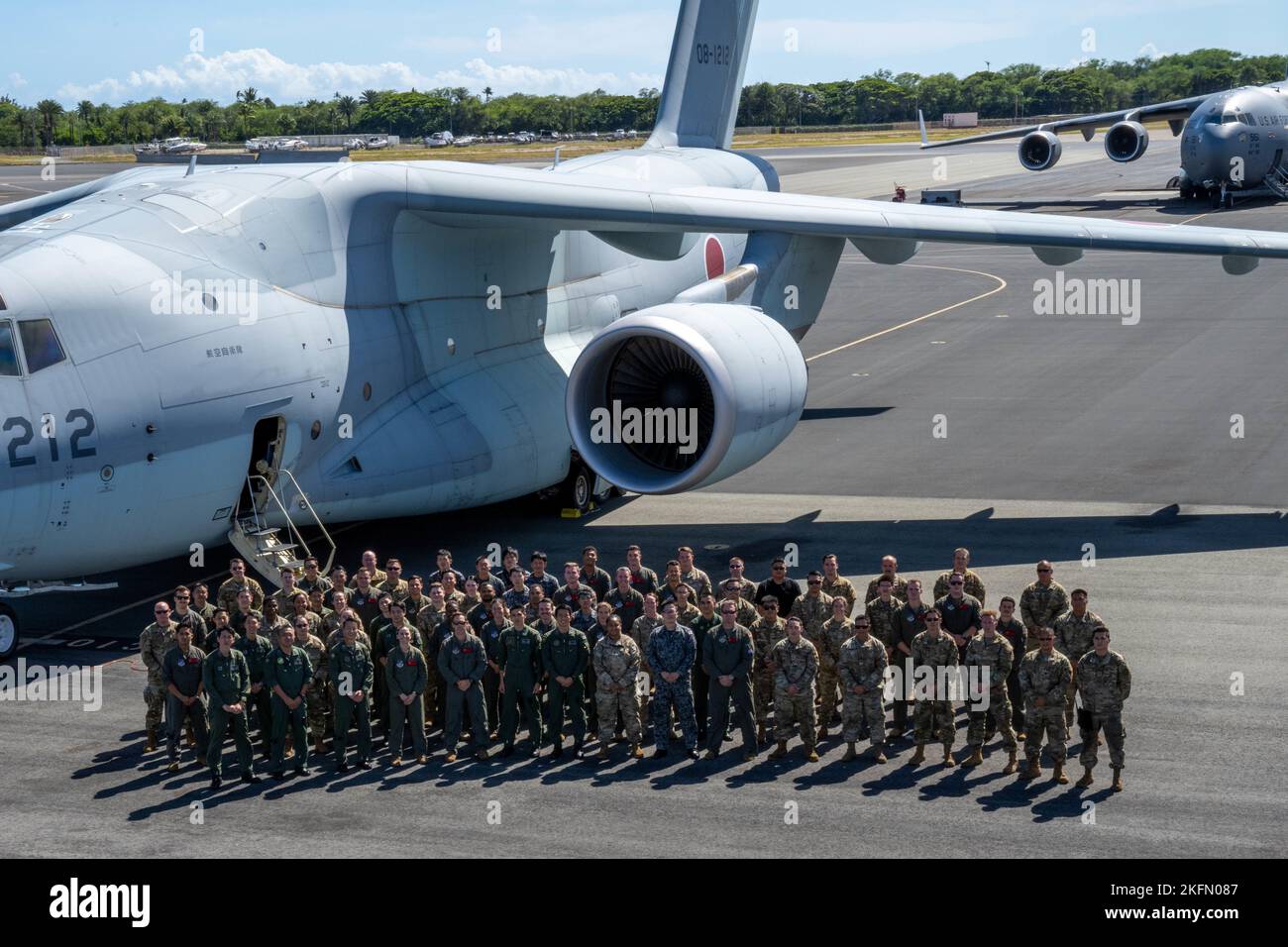 Members from the U.S. Air Force 535th Airlift Squadron and the Japan ...