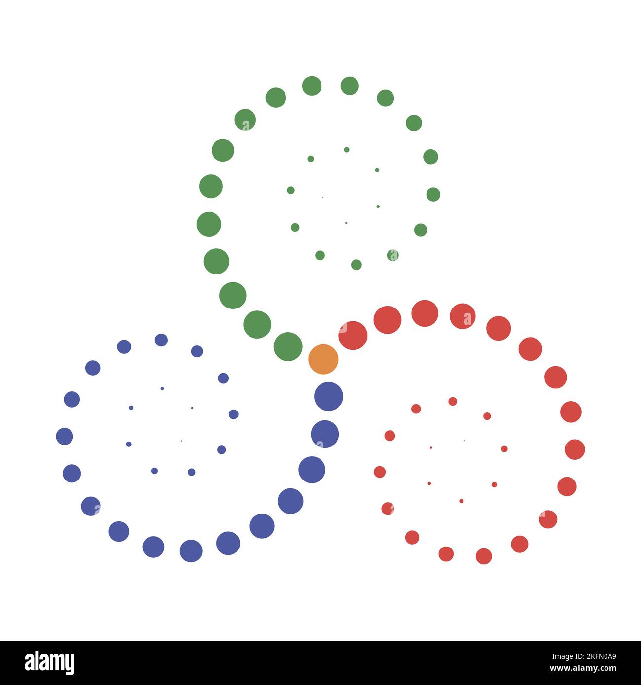 Circle Dotted Colorful Icon Isolated on White Background Stock Vector ...