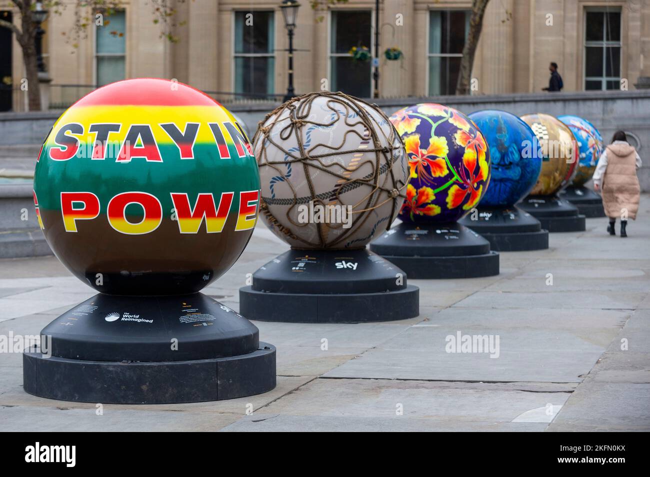London, UK. 19 November 2022. 96 globe sculptures designed by emerging ...